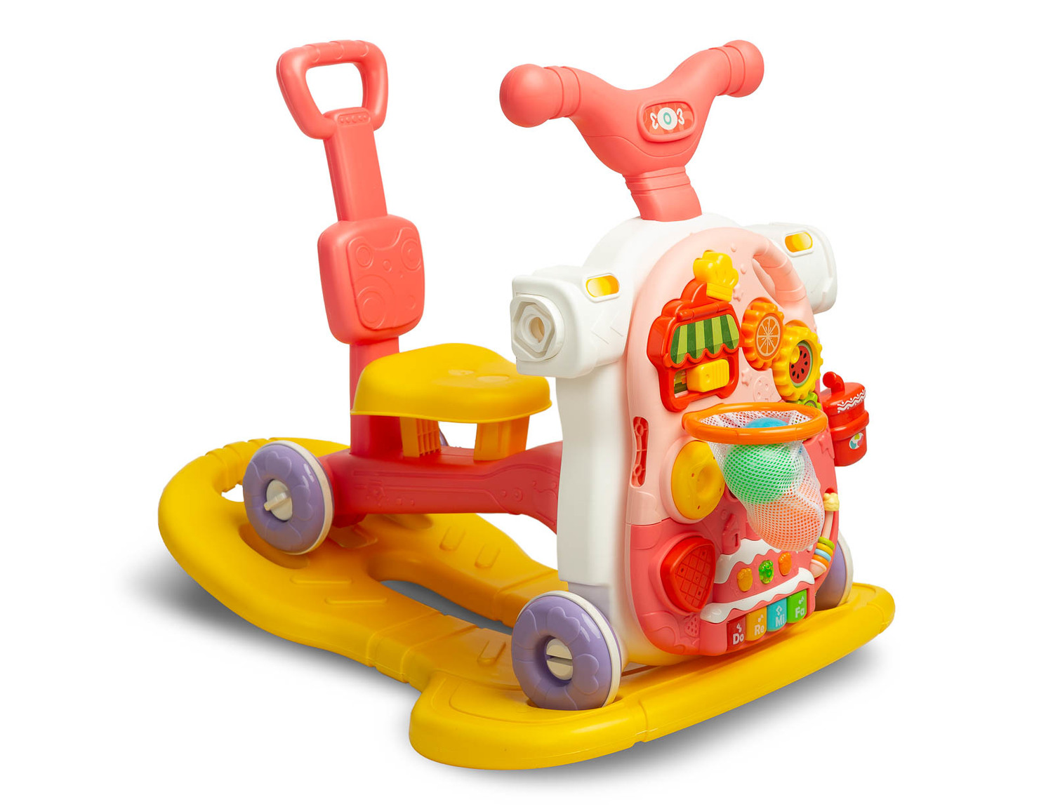 MULTIFUNCTIONAL WALKER TOY 5IN1 PINK - IKS 2