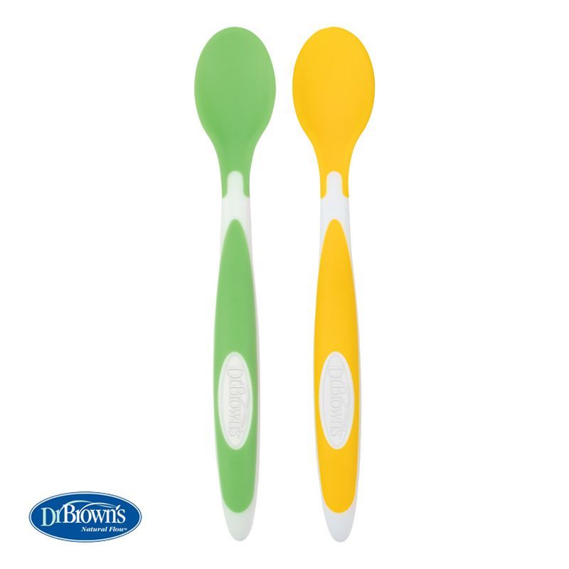 TF011 YELLOW-GREEN FEEDING SPOONS 2-PACK - IKS 2